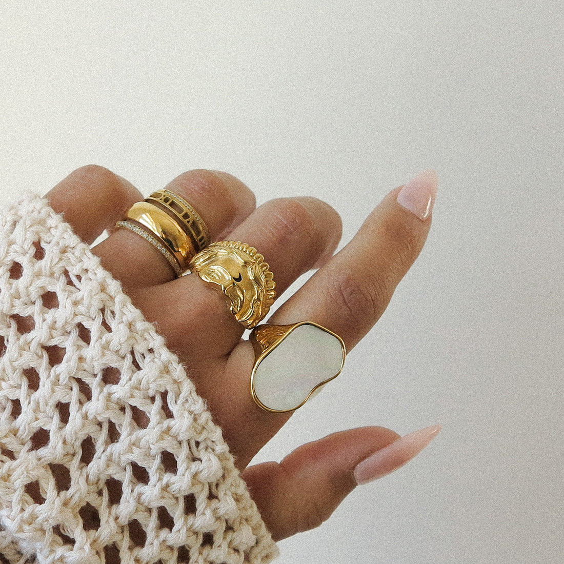 "Nala" Shell Pearl Ring