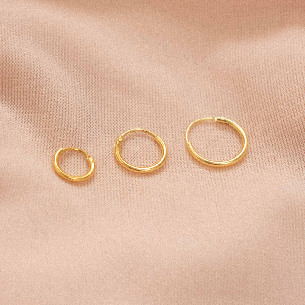 "Jessica" Hoop Earrings Sterling Silver